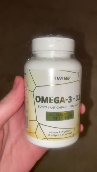1WIN Омега 3 + Витамин Д3 600МЕ Dietary Supplement Omega 3 + D3 600МЕ ...